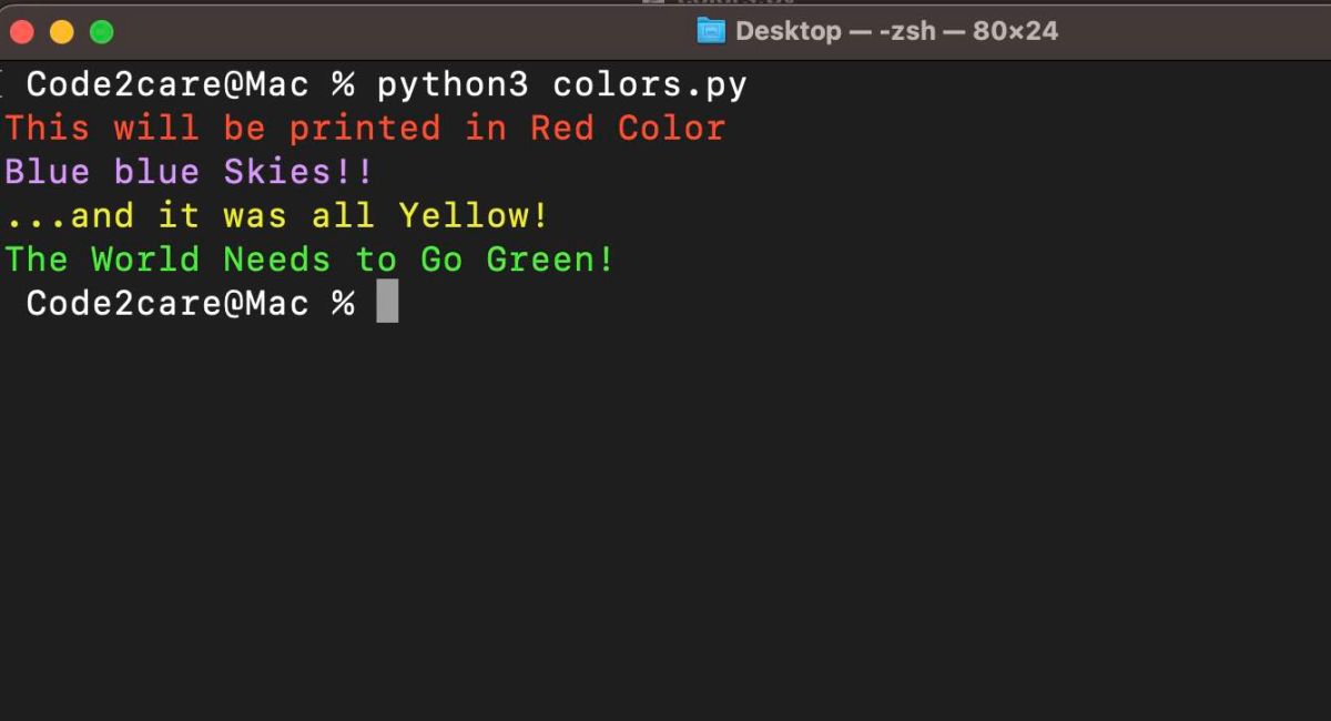 20 - Python - Print Colors for Text in Terminal - 1000+ Python Programs ...